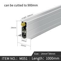 China T Shape Automatic Door Bottom Seals for Metal Door Noice Reduction Drop Down Rubber Strips for sale