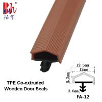 China Red Brown Color Wooden Door Seal Strips TPE Weatherstripings Door Sealing Strips 12*5mm for sale