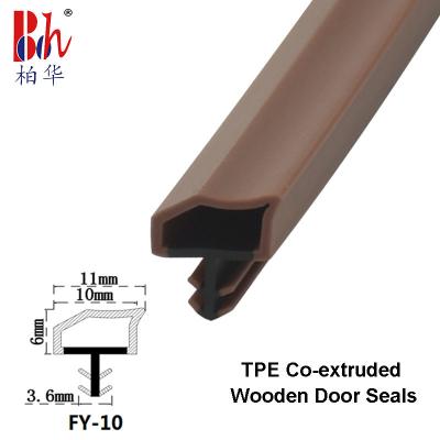 China Special Shaped Co-Extrusion Weatherstripings Sealing Strips Brown Color 10*6mm for sale