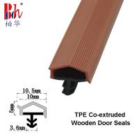 China A Shape Co-Extruded TPE Rubber Sealing Strips Weatherstrip Red Brown Color for sale
