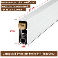 China 650mm Concealed Automatic Door Bottom Seals Heavy Duty Aluminium Weatherstrips for sale