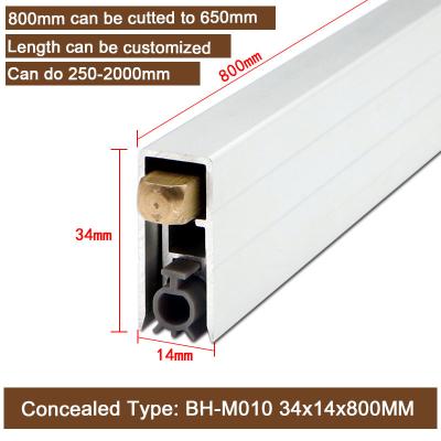 China 650mm Concealed Automatic Door Bottom Seals Heavy Duty Aluminium Weatherstrips for sale