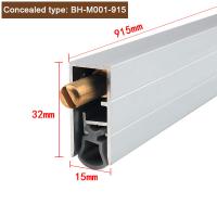 China Silicon Acoustic Door Bottom Seals Concealed Automatic Drop Down Aluminium Weather Strips 915MM for sale