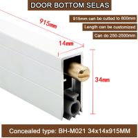 China U Type Automatic Door Bottom Seals 915mm Fire Retadant Concealed Drop Down Seal for sale