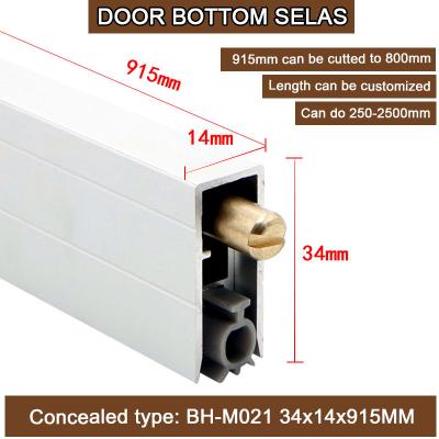 China U Type Automatic Door Bottom Seals 915mm Fire Retadant Concealed Drop Down Seal for sale