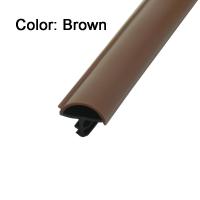 China Dustproof Apartment Wooden Door Seal Strip Brown Color 12*5mm for sale