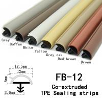 China Dustproof Apartment Wooden Door Seal Strip Brown Color 12*5mm for sale
