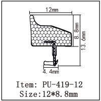 China Soundproof PU Foam Seal Strips Cladding Type Bevel Edge For Doors And Window for sale