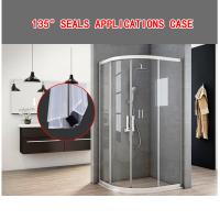 China 10mm 135° Shower Door Magnetic Seal Strip collision resistance for sale