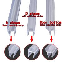 China PVC Transparent Glass Shower Door Seal Strip H Shape Bathroom Water Retaining Strip for sale