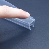 China PVC Transparent Glass Shower Door Seal Strip H Shape Bathroom Water Retaining Strip for sale
