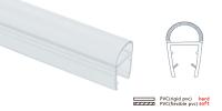 China Waterproof Shower Door Seal Strip D Shaped Anti Collision Transparent PVC Material for sale