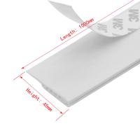 China Self Adhesive Silicone Weather Stripping Door Seal With 3M Glue Tape White 45mm for sale