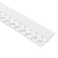 China Self Adhesive Silicone Weather Stripping Door Seal With 3M Glue Tape White 45mm for sale