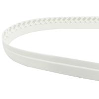 China Self Adhesive Silicone Weather Stripping Door Seal With 3M Glue Tape White 45mm for sale