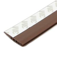 China Brown Silicone Weather Stripping Acoustic Rubber Door Bottom Seal Strips 1000mm for sale