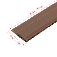 China Brown Silicone Weather Stripping Acoustic Rubber Door Bottom Seal Strips 1000mm for sale