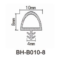 China Anti Collision Wooden Door Seal Strip Middle Groove Type Heightened D Shape 10*8mm for sale