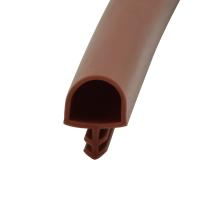 China Anti Collision Wooden Door Seal Strip Middle Groove Type Heightened D Shape 10*8mm for sale