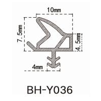 China TPE Rubber Wooden Door Seal Strip Double Hole Irregular Shape With Folding Side for sale