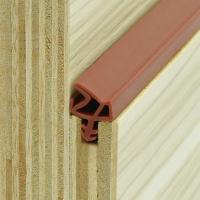 China TPE Rubber Wooden Door Seal Strip Double Hole Irregular Shape With Folding Side for sale