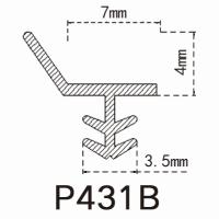 China Soft Rubber PVC Weather Stripping For Wooden Skirting Board 7*4mm for sale