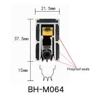 China Aluminium Alloy Automatic Door Bottom Seals With Fireproof Strips Seals for sale