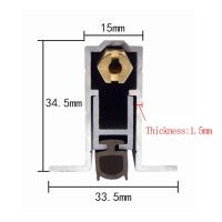 China Acoustic Automatic Drop Door Bottom Seal Concealed Type With Side Collar for sale