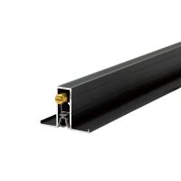 China Black Acoustic Automatic Door Bottom Seals Aluminium Material With Side Edge for sale