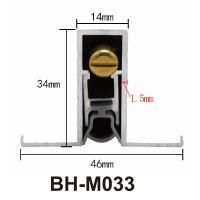 China Black Acoustic Automatic Door Bottom Seals Aluminium Material With Side Edge for sale