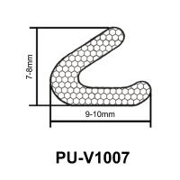 China V Shaped PU Foam Seal Strips Self Adhesive Weather Stripping For Doors for sale