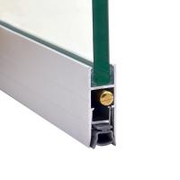 China 17*45mm Automatic Door Bottom Seals Aluminium Weatherstrips For Grass Door for sale