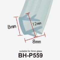 China Transparent PVC Weather Stripping Soft Glass Clip Strips For 5mm Glass for sale