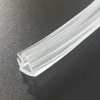 China Transparent PVC Weather Stripping Soft Glass Clip Strips For 5mm Glass for sale