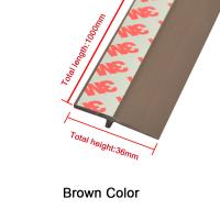 China Co - Extruded Brown Pvc Door Bottom Seal With 3M Self - Adhesive Tape Garage Door Weather Stripping for sale