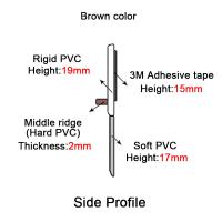 China Co - Extruded Brown Pvc Door Bottom Seal With 3M Self - Adhesive Tape Garage Door Weather Stripping for sale