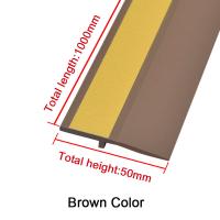China 3mm Gaps Brown Door Bottom Seal Strip Water Resistance for sale