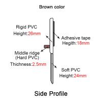 China 3mm Gaps Brown Door Bottom Seal Strip Water Resistance for sale