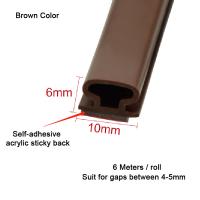China 6mm Height Silicone Rubber Strips D Shape Anti Collision Door Seals for sale