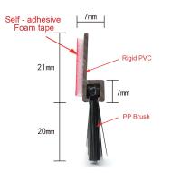 China Self Adhesive Door Bottom Seal Strip Flexible Brush Type Door Sweep for sale
