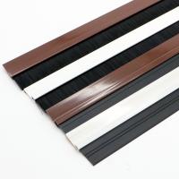 China Self Adhesive Door Bottom Seal Strip White PVC With PP Brush for sale