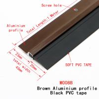 China Screw Fixed Aluminium Rubber Strip For Bottom Of Door 1000mm Length for sale