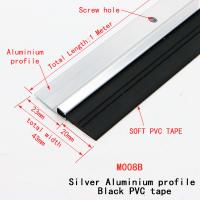 China Screw Fixed 43mm Height Door Bottom Seal Strip With PVC Rubber for sale