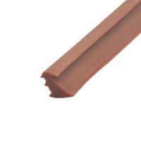 China 10*8 mm Brown PVC Rubber Strip Groove Type Barrier Strips for sale