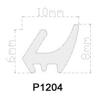 China 10*8 mm Brown PVC Rubber Strip Groove Type Barrier Strips for sale