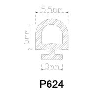 China Noise Reduction Pvc Rubber Seal Black Slot Type Strips For Aluminium Profile for sale