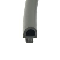 China Noise Reduction Pvc Rubber Seal Black Slot Type Strips For Aluminium Profile for sale