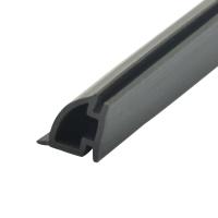 China 12.5*10mm PVC Rubber Strip TPE Anti Collision For Sliding Door Black Color for sale