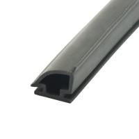 China 12.5*10mm PVC Rubber Strip TPE Anti Collision For Sliding Door Black Color for sale