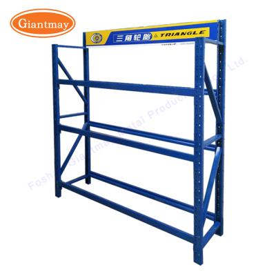China Big Steel Warehouse Storage Rack Stackable Tire Storage Shelf for sale